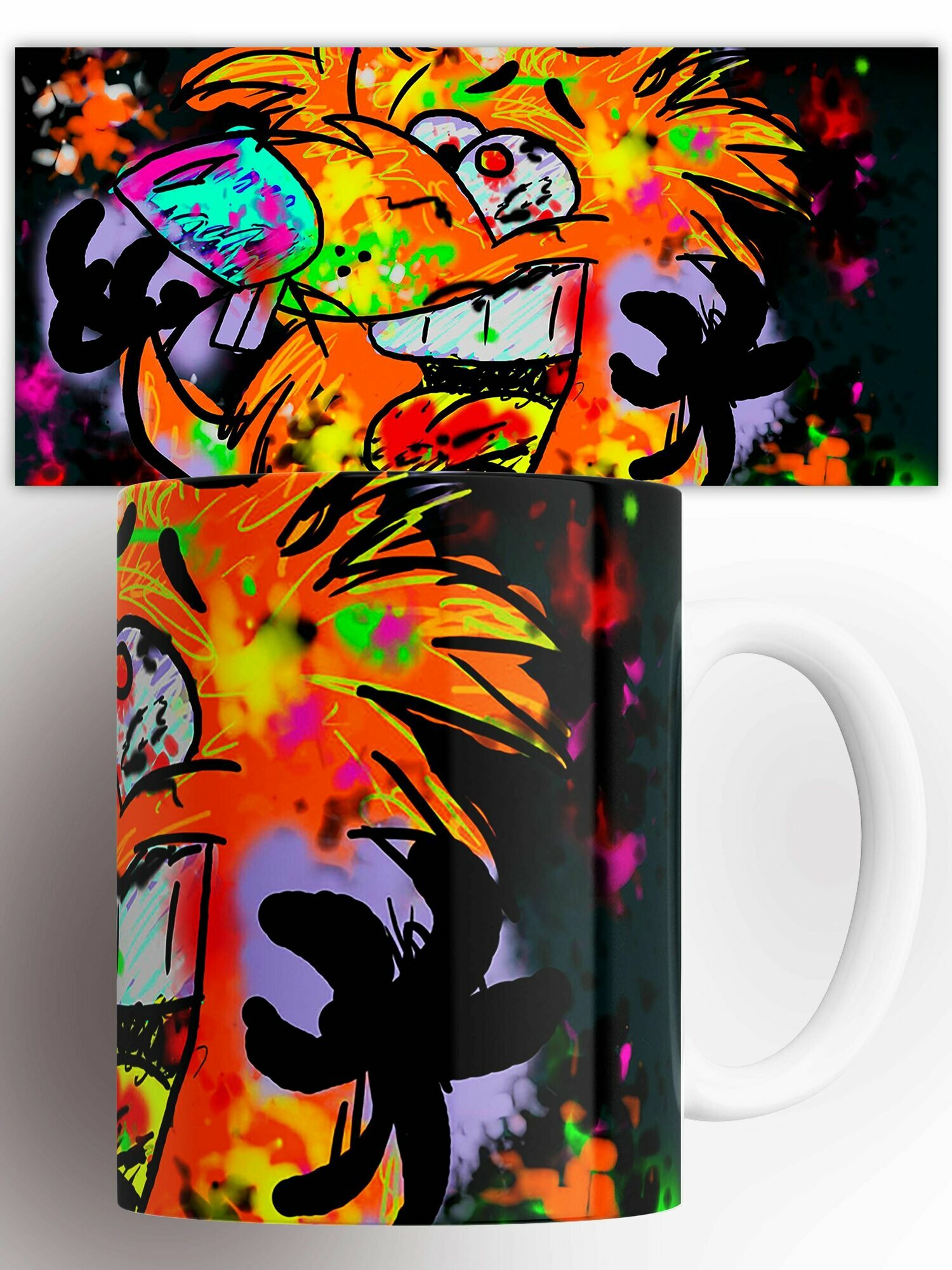 Кружка Крутые бобры The Angry Beavers Nickelodeon Никелодеон телеканал в подарок с принтом 330 мл