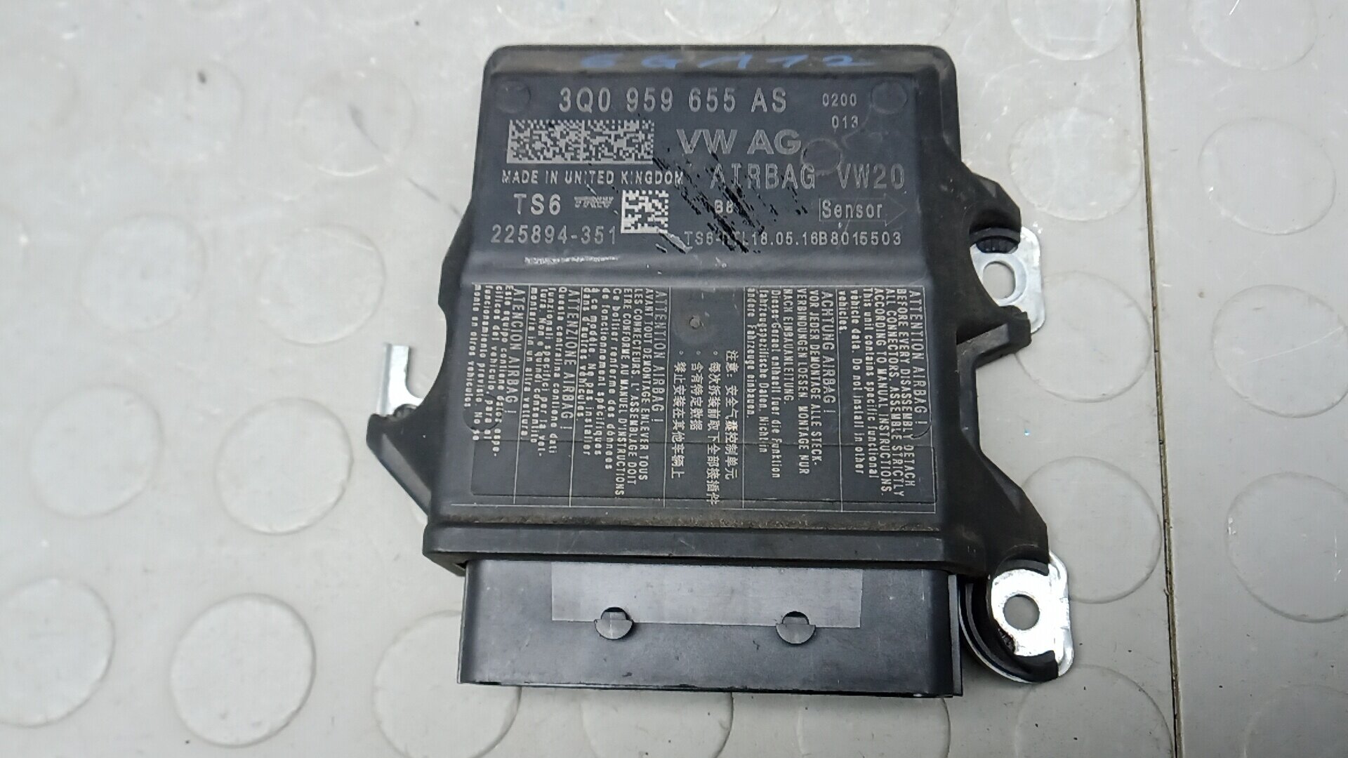 Блок управления airbag SKODA OCTAVIA A7, Номер 3q0959655as