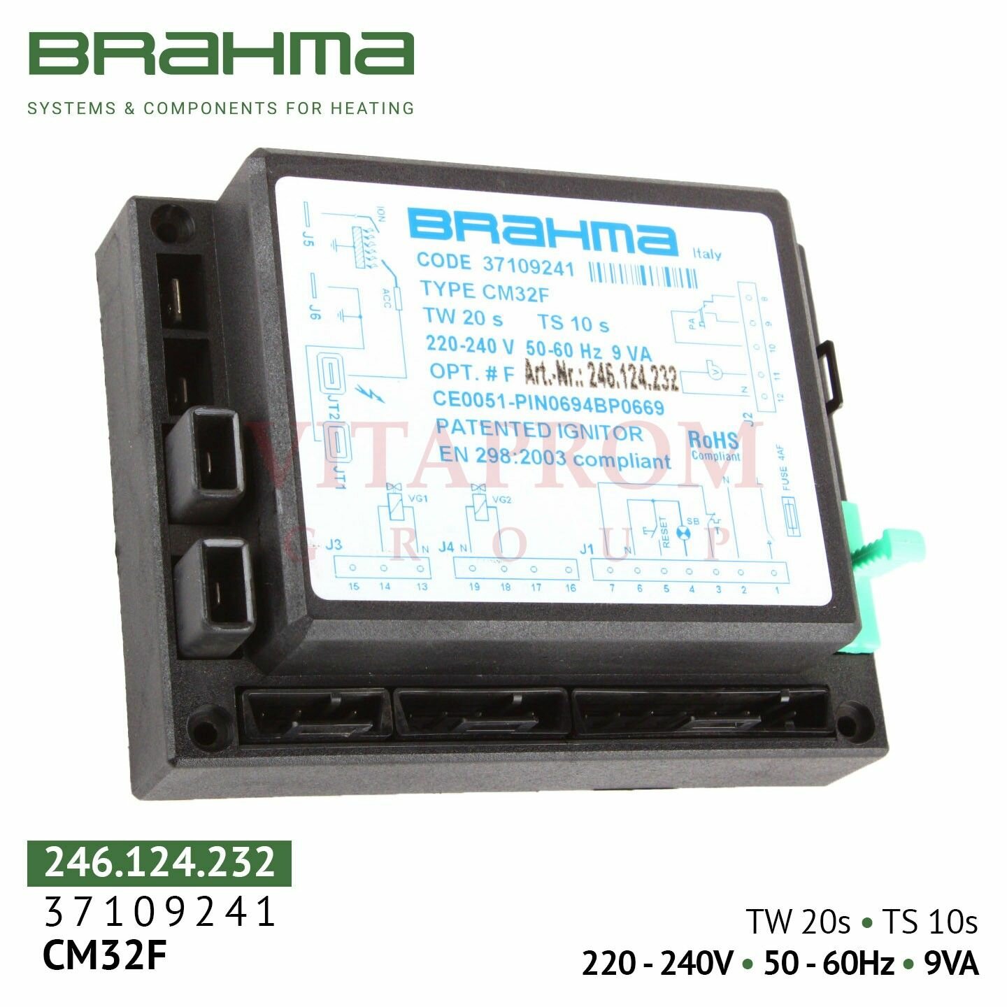 Блок управления горением Brahma CM32F, 37109241