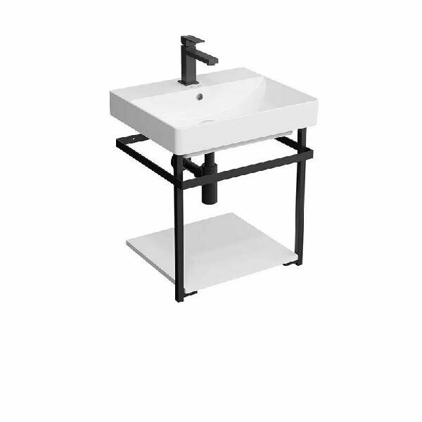 Pro/Про 50 металлическая структура подвесная, черная матовая без раковины (к PRO 50), KERAMA MARAZZI