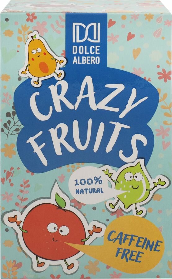 Напиток чайный травяной DOLCE ALBERO Crazy Fruits, 20пак