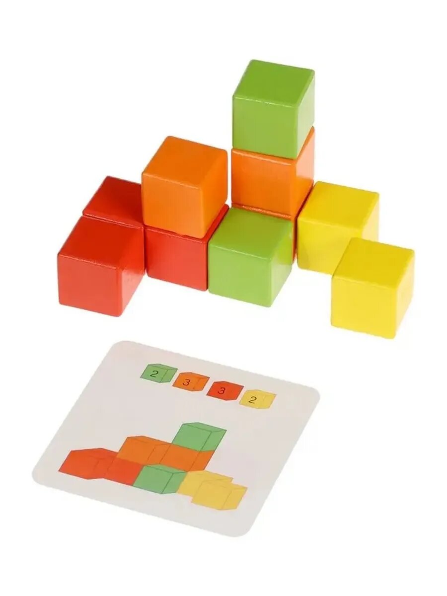 Набор деревянных кубиков для творчества и развития