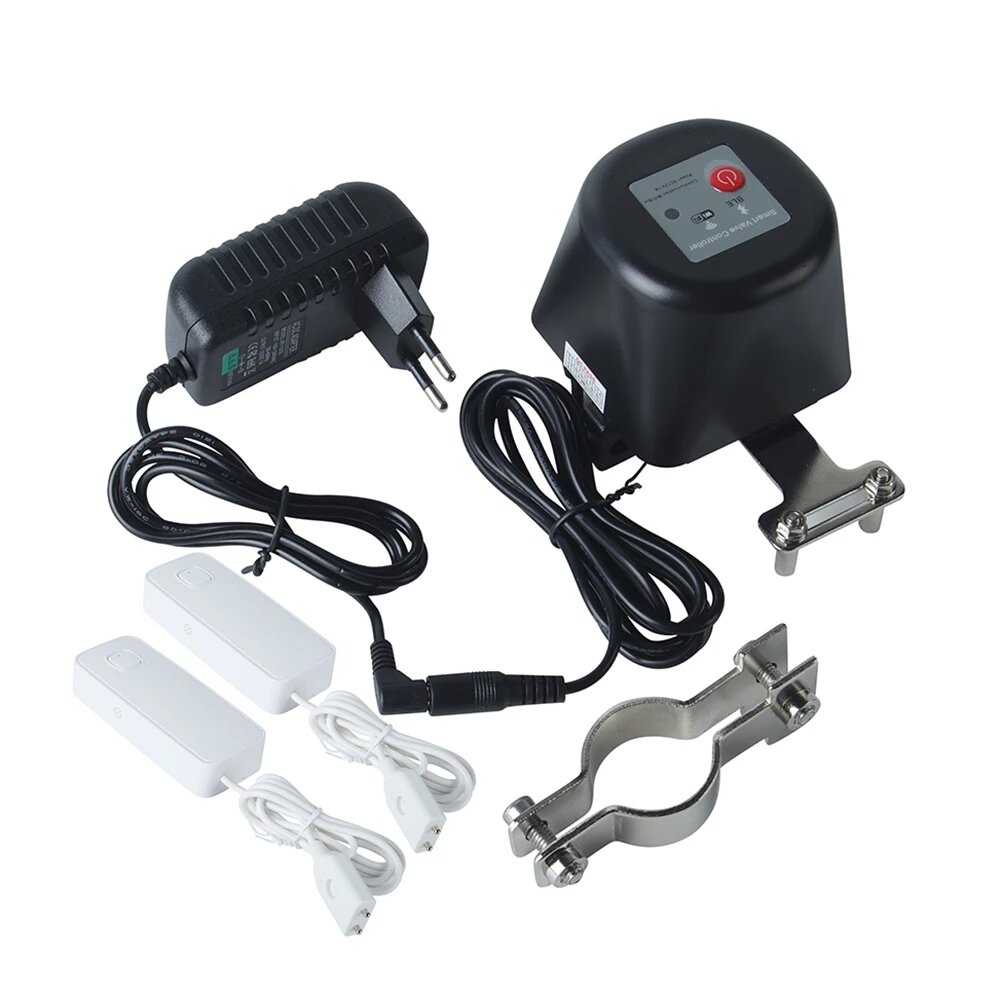 Tuya WIFI 1/2 "3/4" умный клапан-манипулятор, контроллер кран-манипулятора и 2 шт. Tuya WIFI, датчик воды, уведомление приложения Tuya Smart Life, DN15