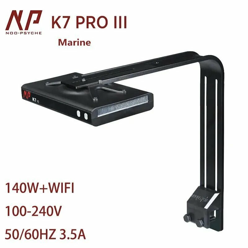 Noopsyche NPK 7 Pro V3 III 140 Вт App WiFi полный спектр светодиодного освещения для аквариума с морской водой для коралловых рифов SPS / LPS-LI