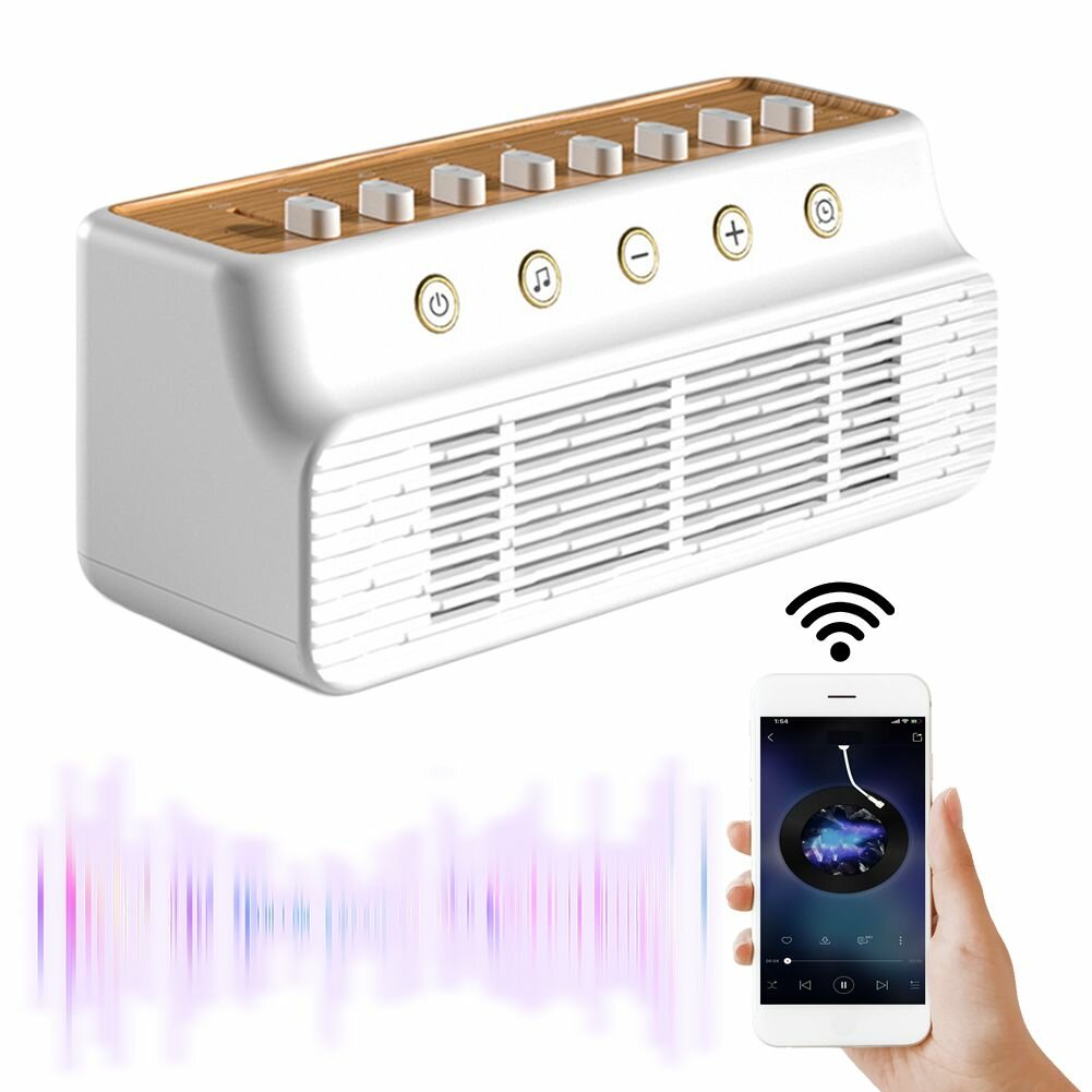 Беспроводная колонка для сна с 8 звуками природы, Bluetooth 5.0, 10 Вт