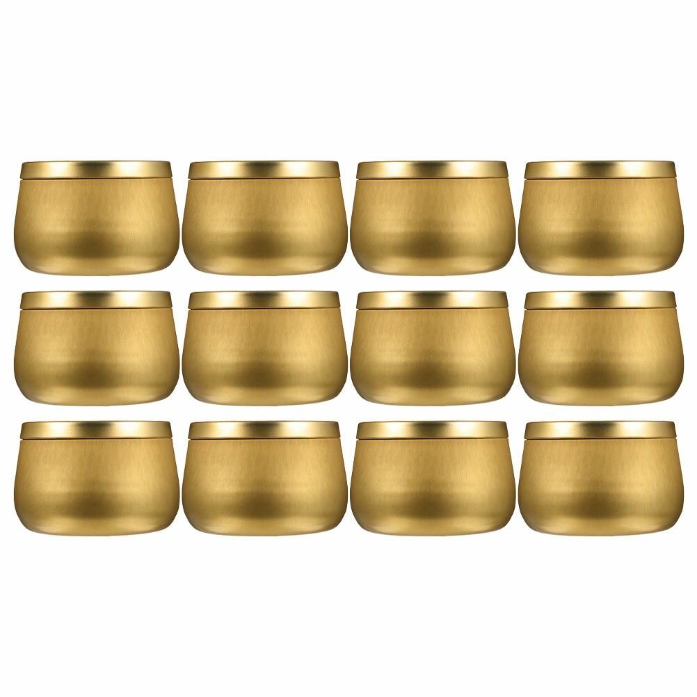 12 Штук Круглых Жестяных Банок, Из Луженой Стали, Для Хранения Сладостей