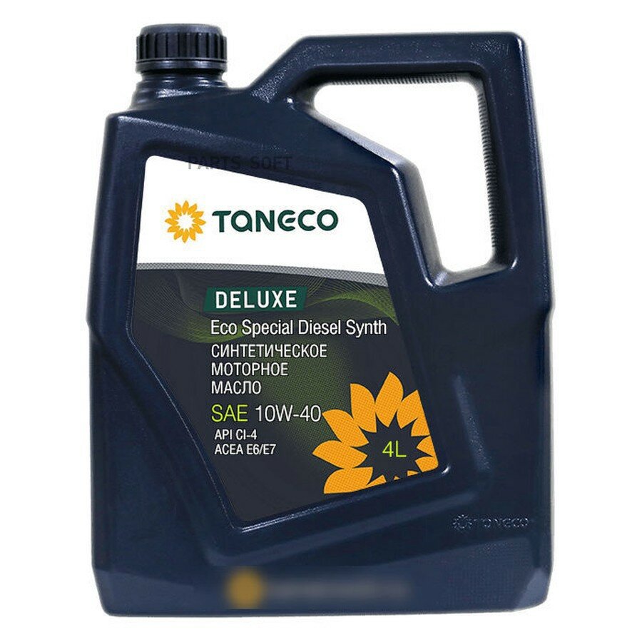 Масло моторное синтетическое TANECO DeLuxe Eco Special Diesel Synth SAE 10W-40 канистра 4 л от официального дистрибьютора, TANECO, артикул 4650229681021