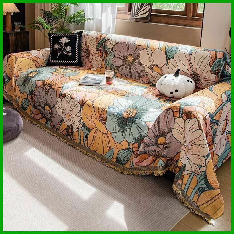 Винтажный американский диван в клетку противоскользящий весь сезон 2025