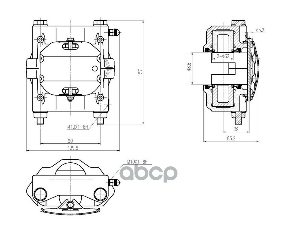 Суппорт тормозной задн. R S&K арт. SKCI2202