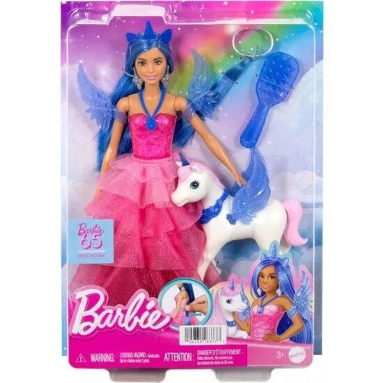Кукла Barbie HRR16 Saphire Einhornpuppe mit blauen Haar Сапфировая принцесса-единорог