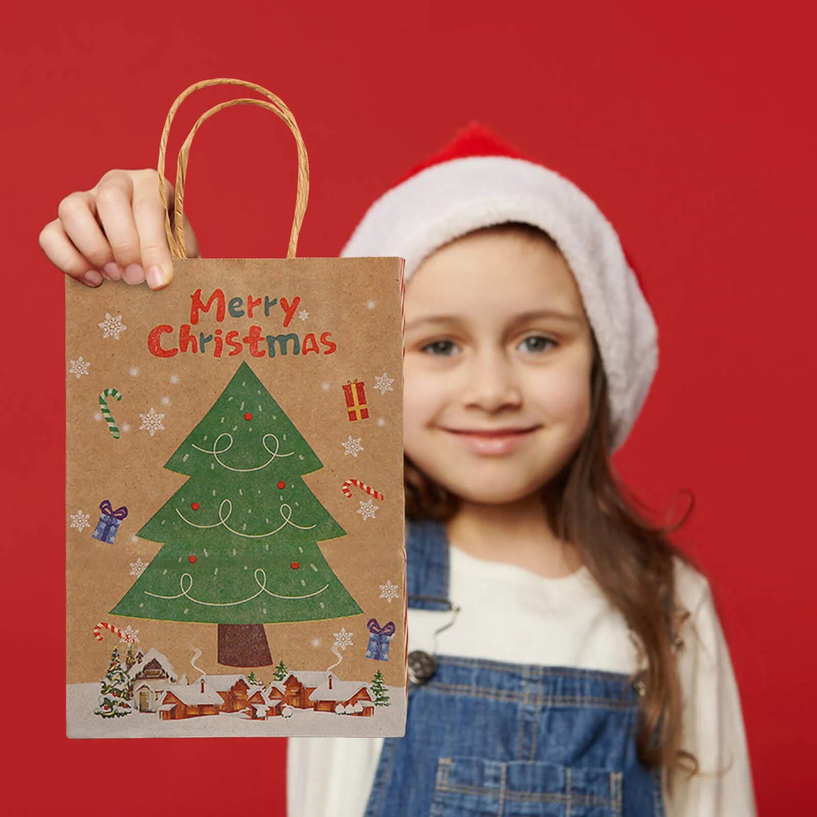 Крафт-пакеты с ручкой, 12 шт. C