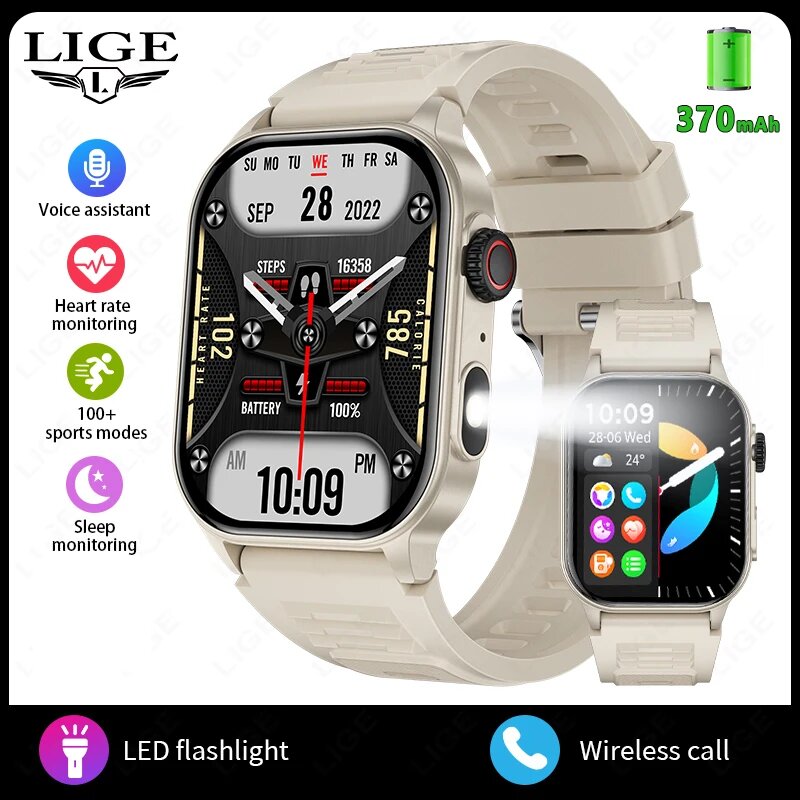 Smart Watch For Men Women 2.01" HD Display Health Monitor Sports Fitness Watches AI Voice Bluetooth Call Man Smartwatch New