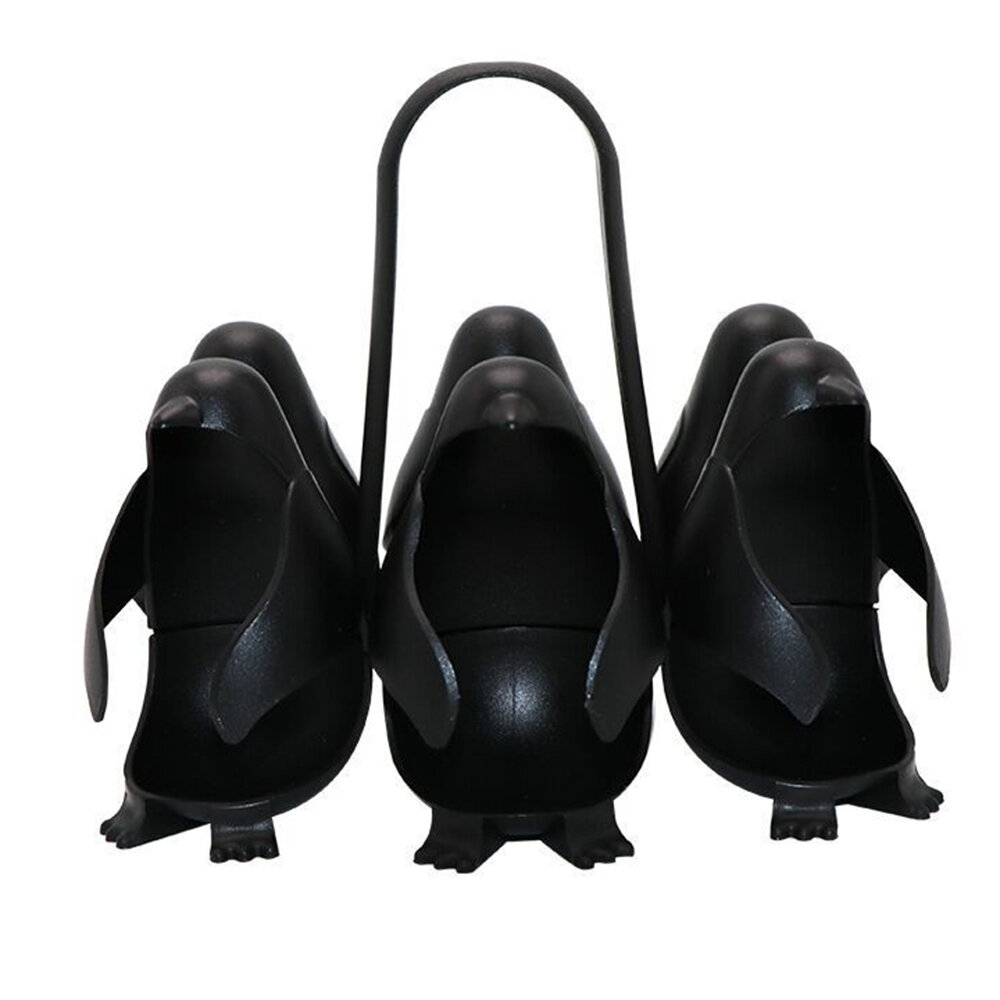 Домашняя кухонная многофункциональная яйцеварка черная милая мультяшная форма пингвина подставка для хранения яиц