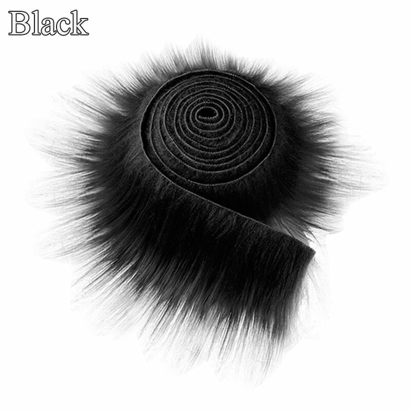 Меховая лента для рукоделия, 150 см, искусственный мех 9-10 см, белая, синяя, черная, хаки, серая, фиолетовая, мягкая отделка для декора одежды и аксессуаров