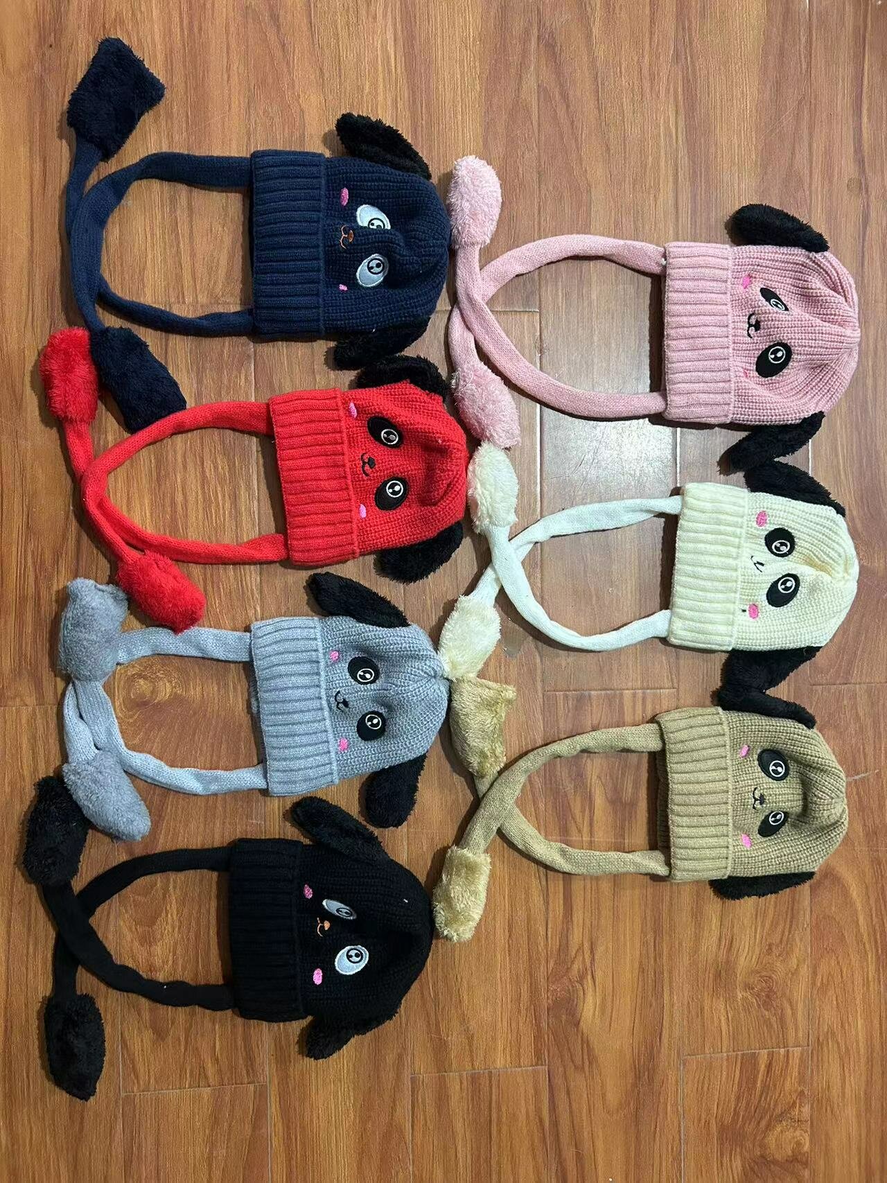 Шапка Пикачу, уши будут двигаться, когда вы их ущипнете, теплая шерстяная шапка, детская вязаная шапка с защитой ушей, шапка с кроликом из интернет-знаменитости, мультяшная