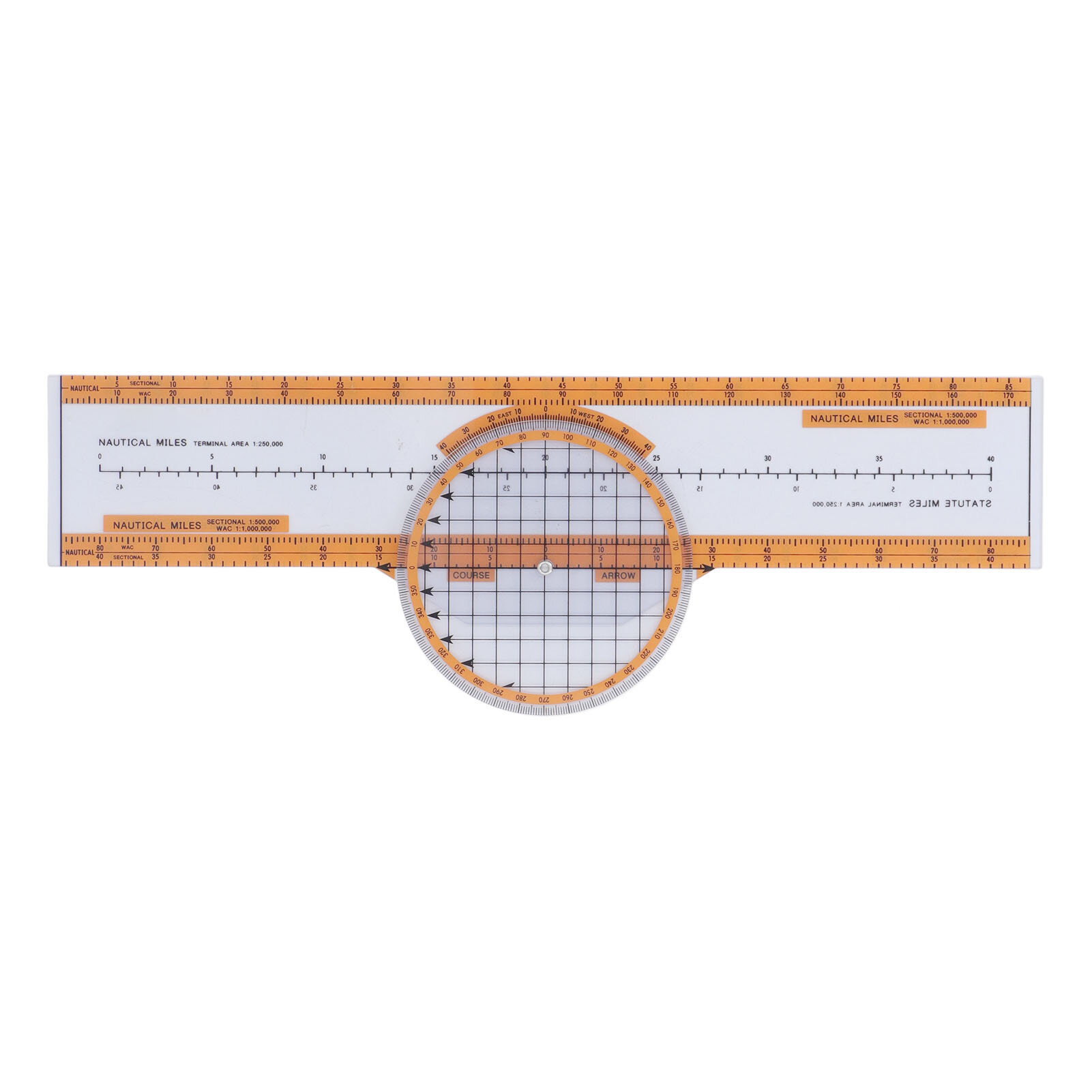 Пластиковый авиационный летный калькулятор с поворотным столом для обучения, оранжевый
