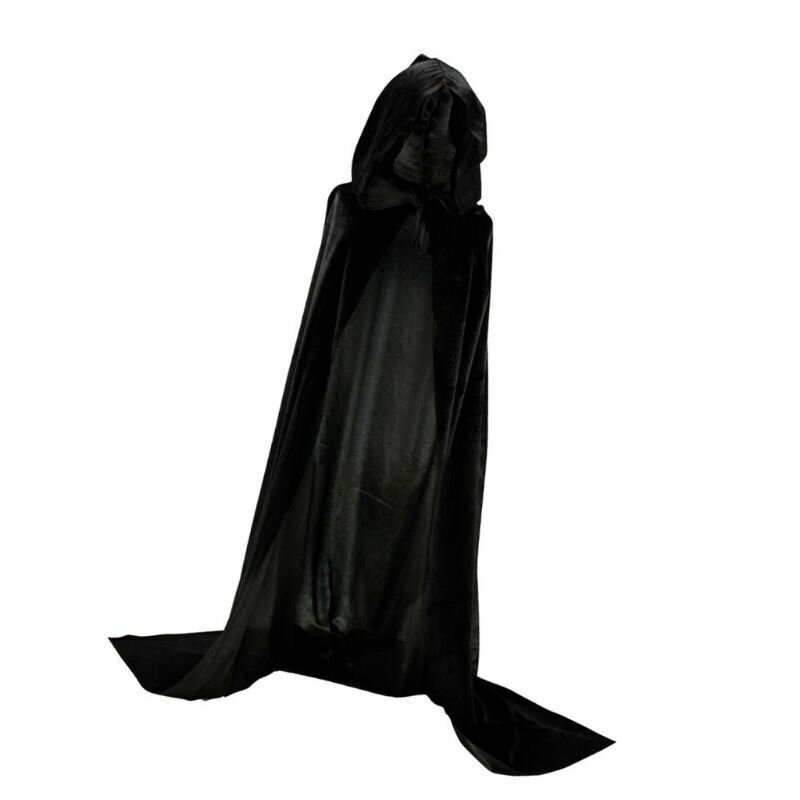 Черный Плащ на Хэллоуин-Черный-170 см