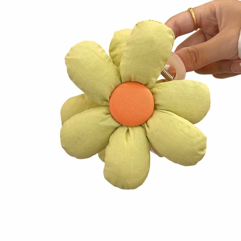 Заколка в виде цветка, на затылке, диск для волос, заколка акулы, головные украшения-зеленый