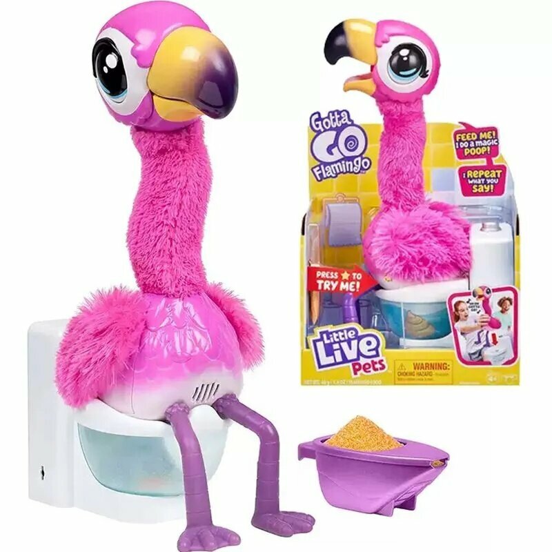 Moose Little Live Pets Gotta Go Flamingo Sherbet / Стильная Интерактивная Игрушка-фламинго, Подходящая Для Детей В Возрасте От 4 Лет И Старше