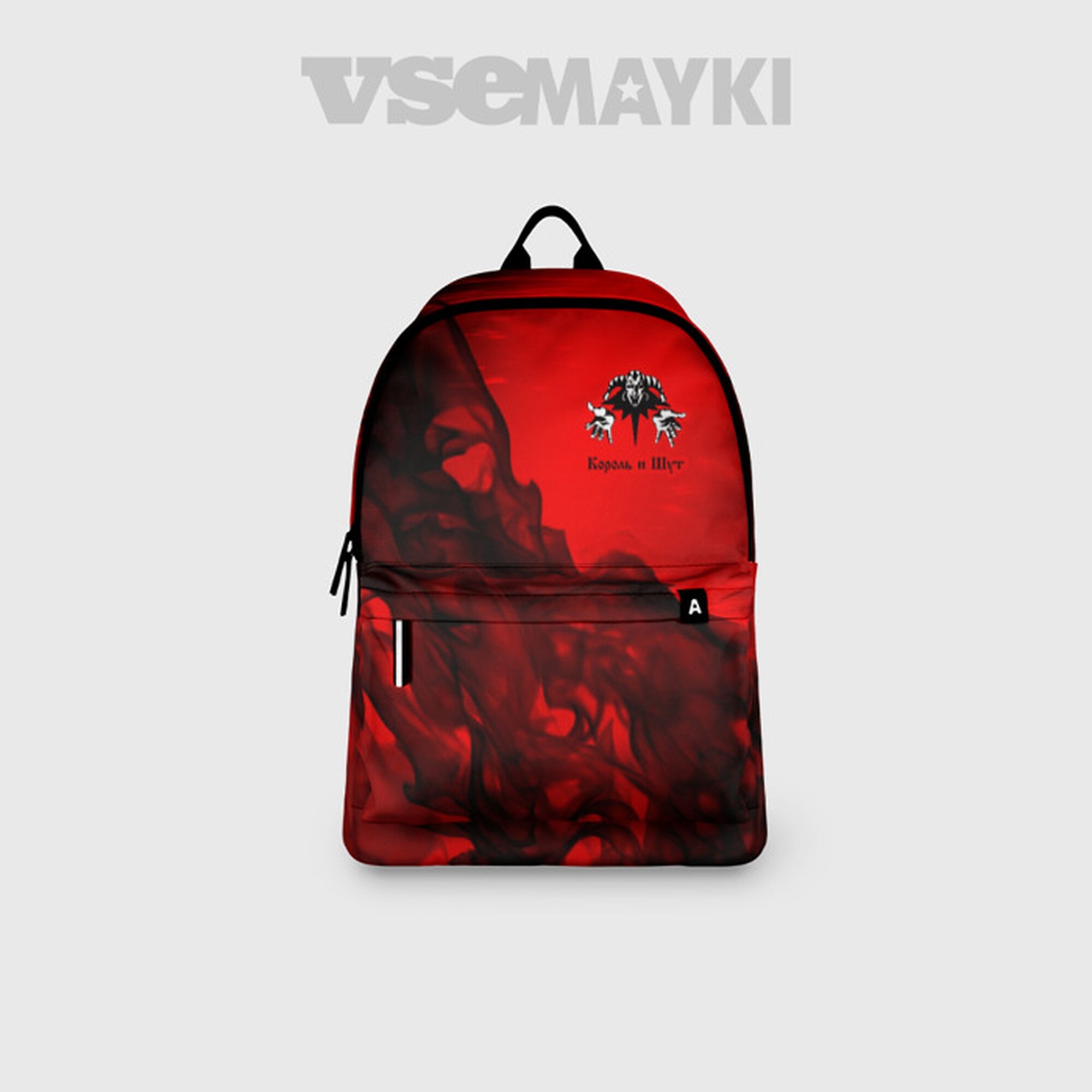 Рюкзак VseMayki с принтом Король и Шут, унисекс, One size, белый