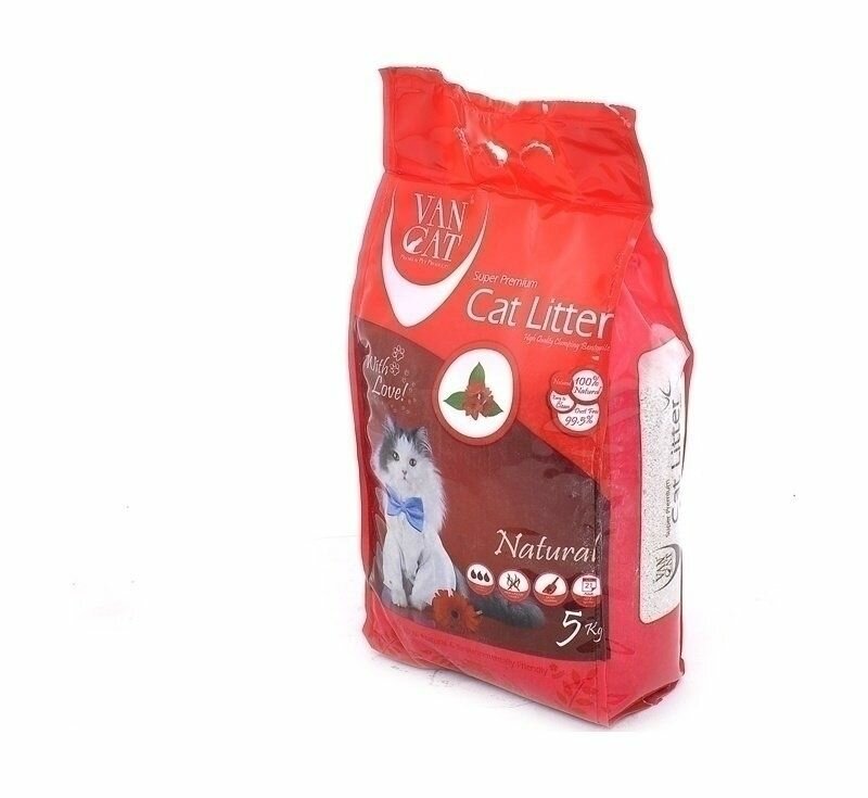 Van Cat - Комкующийся наполнитель "100% натуральный", без пыли (20 кг)