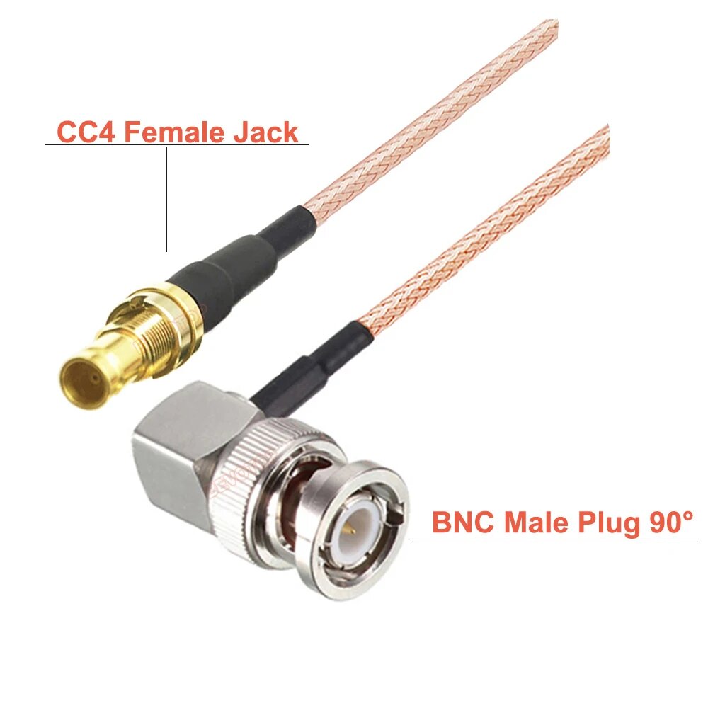 BEVOTOP RG179 HD SDI кабель DIN 1,0/2.3 CC4 - BNC 75 Ом 15CM, CC4 F to BNC M90