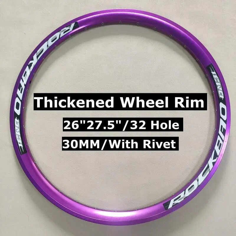 Двухслойные обода для горных велосипедов AV фиолетовые 26/27,5 дюйма 32H 30 мм 2x26Inch No Sign