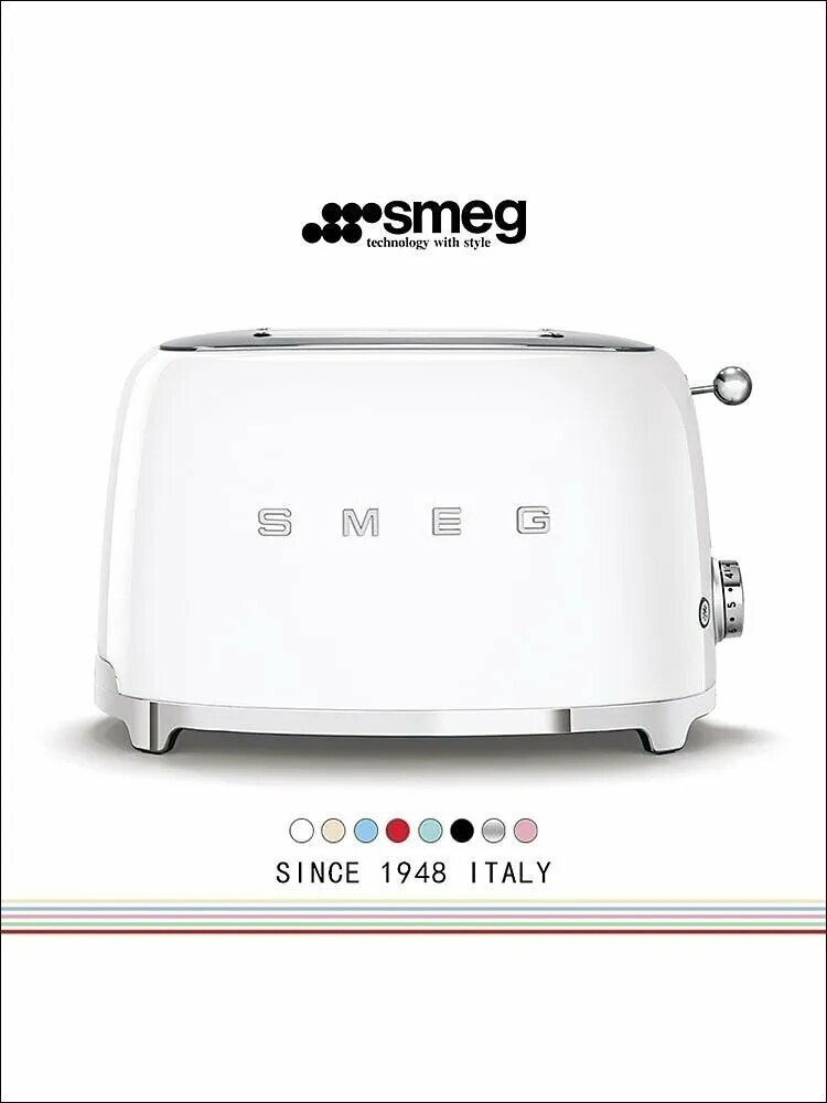 Smeg Тостер TSF01 950 Вт тостов - 2, белый