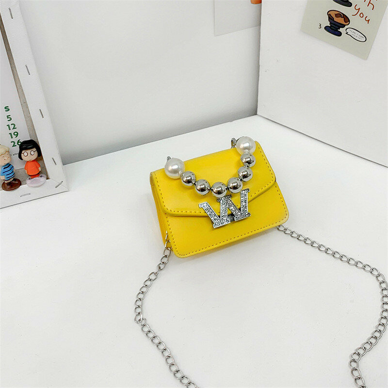 Детская мини сумочка charming kids с магнитной застежкой, милый дизайн из искусственной кожи, для девочек, желтый