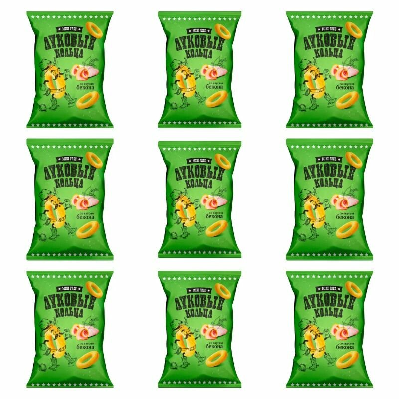 MiniFree Луковые кольца, Бекон, 45 г, 9 уп