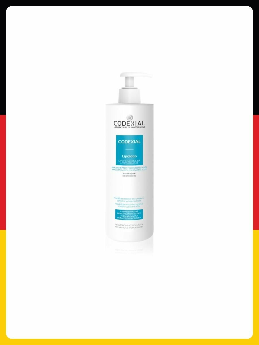 Эмульсия для ухода за кожей Spiridea Codexial Lipolotio moisturizing emulsion for children and adults with atopic skin with regenerating effect, 400 мл