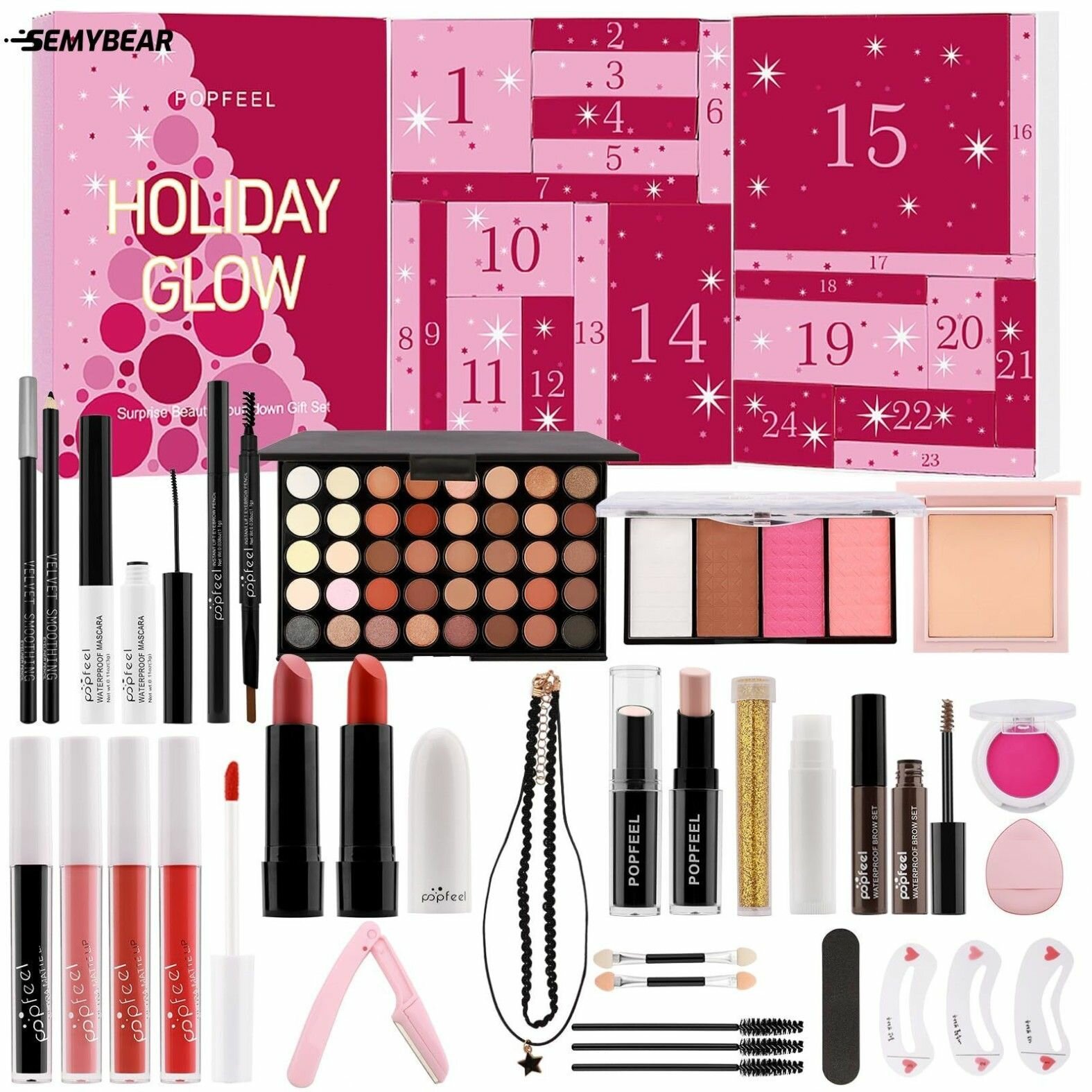 Адвент календарь косметика, подарок на новый год женщине Год 2025 24 шт.
