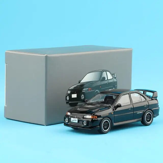 JKM 1:64 Mitsubishi Lancer Evolution EVO IV литые игрушечные машинки, модель автомобиля, миниатюрная модель автомобиля для детей