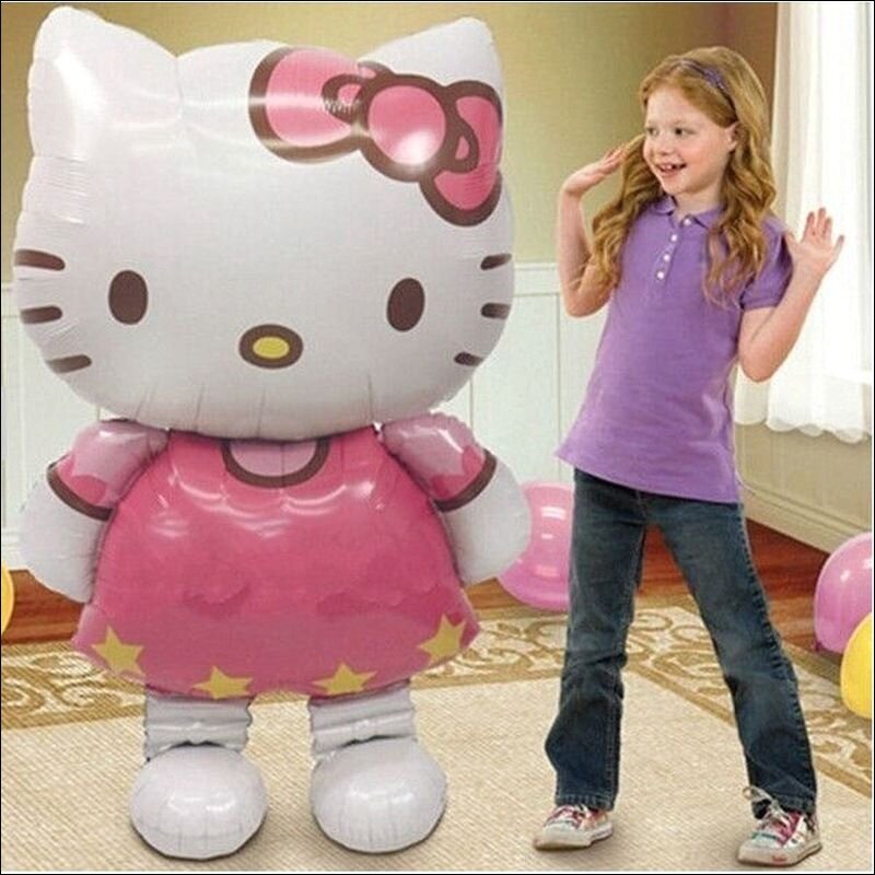 Воздушные шары "Hello Kitty", 116х66см, 1шт, алюминиевая фольга