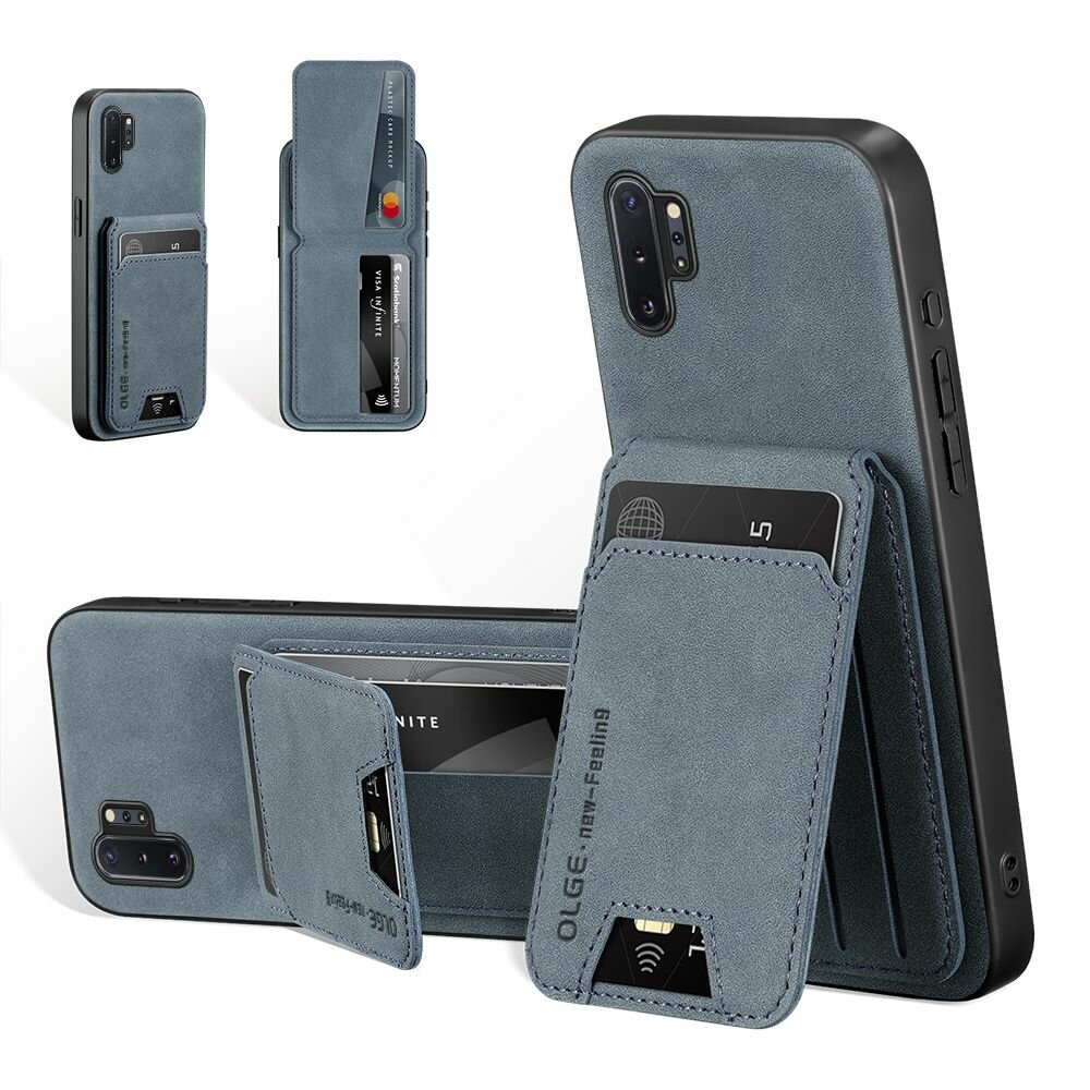 Картхолдер мужской на Samsung Galaxy Note 10+ Plus(Самсунг Нот 10 Плюс) с MagSafe-Чехол бумажник