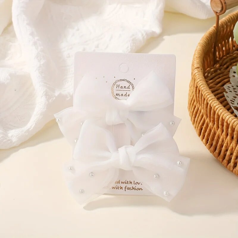 Заколки для волос BABY BOWS с бантами из полиэстера