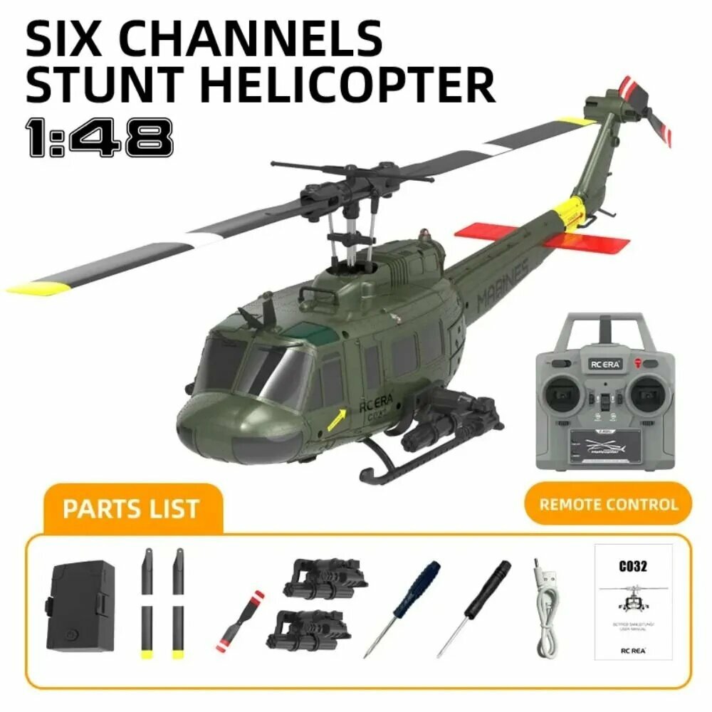 Era C032 (UH-1) 6-Канальный Радиоуправляемый Вертолет с Аэробатическим Flight Обратного Полета