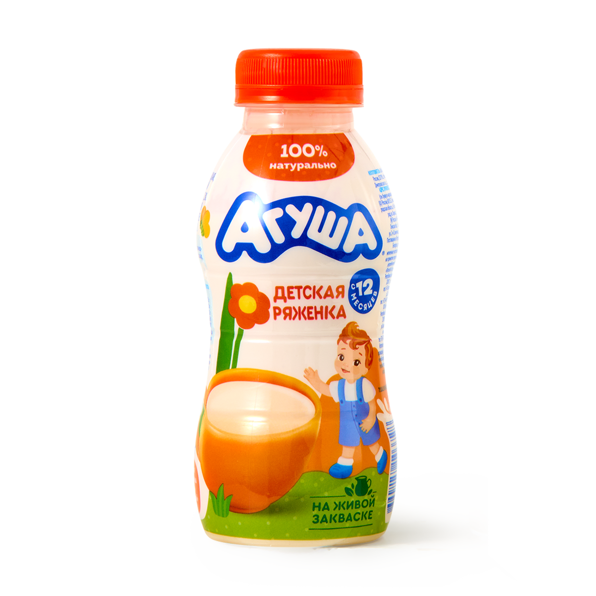 Ряженка Агуша, детская, 3,2%, для детей с 12 месяцев, 180 мл