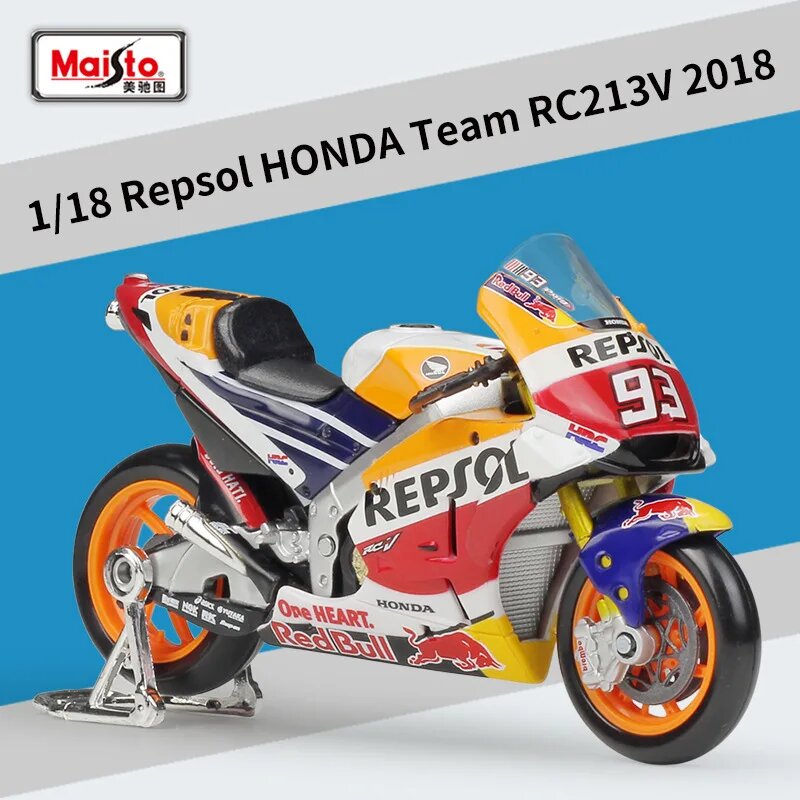 Maisto 1:18 Honda Repsol Honda Team Rc213v 2018 мотоцикл