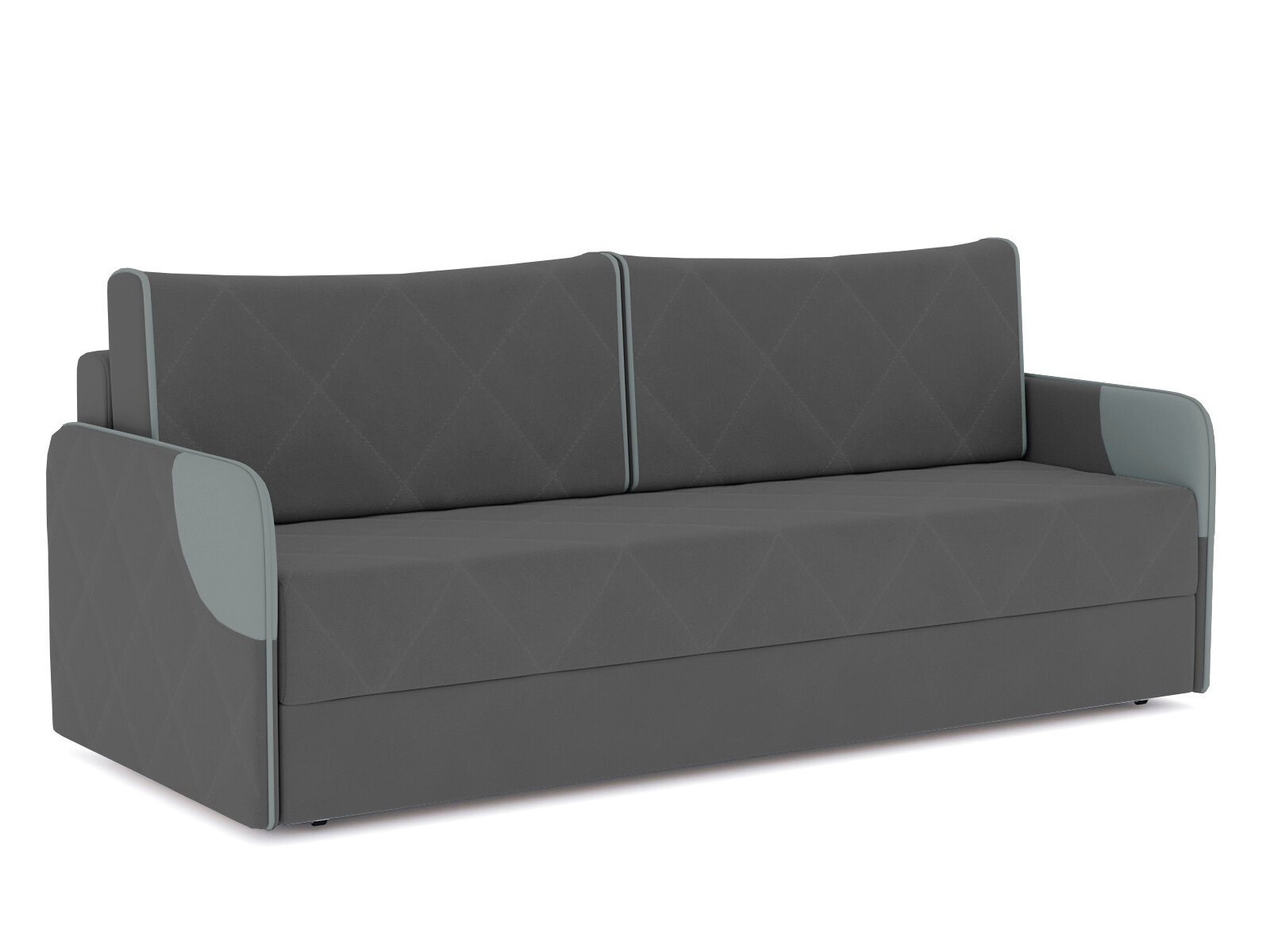 Диван - кровать Марсель, еврокнижка, ПБ, 212*88*103, велюр Зара Грей 18/Велюр Зара Маус 12