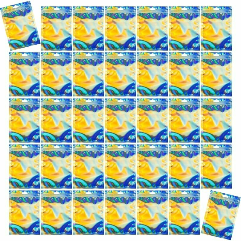 100 шт, самоуплотняющийся пакет из лазерной пленки symphony rainbow laser film-11x16 см