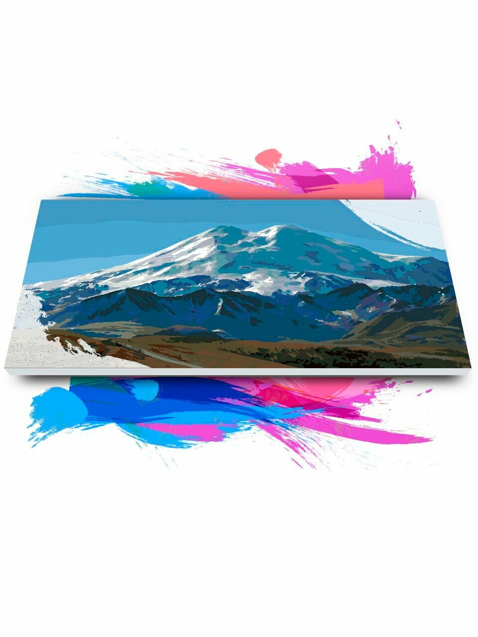 Картина по номерам на холсте Эльбрус 2, 40 х 80 см