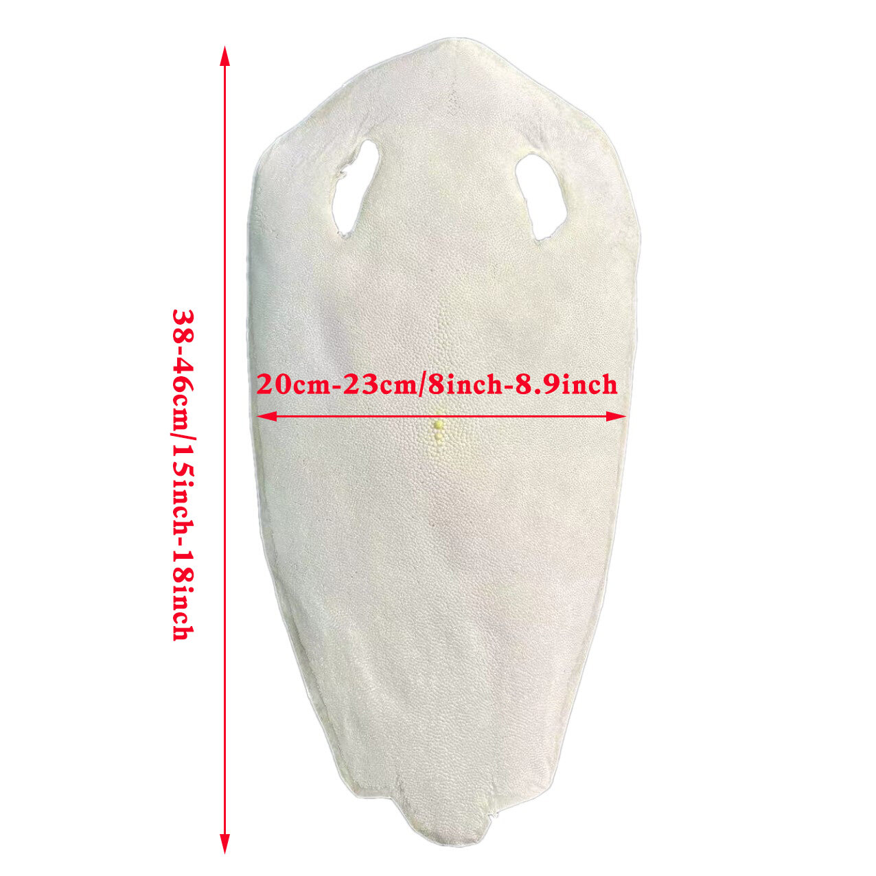 Кожа ската для творчества и ремонта, полудубленая отбеленная, становится мягкой в воде и снова твердой при высыхании, лист 21х39 см