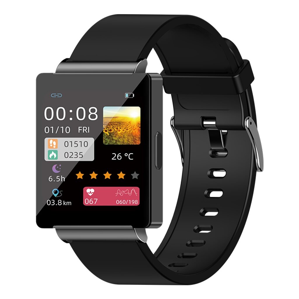 Умные часы KS01 с NFC Контролем доступа, Фитнес-Трекер, Пульсометр, Уровень Глюкозы в крови, Мониторинг Температуры Тела для Мужчин И Женщин