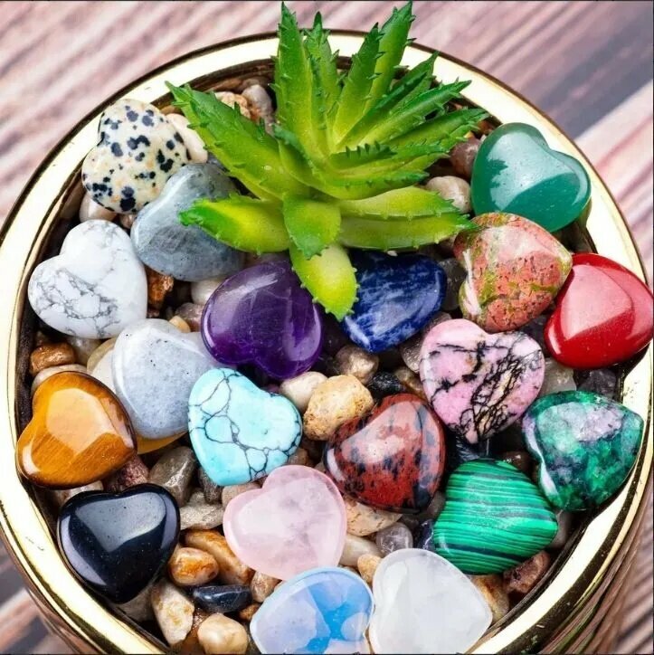 Камни для медитации, чакровый набор натуральных камней 10 шт