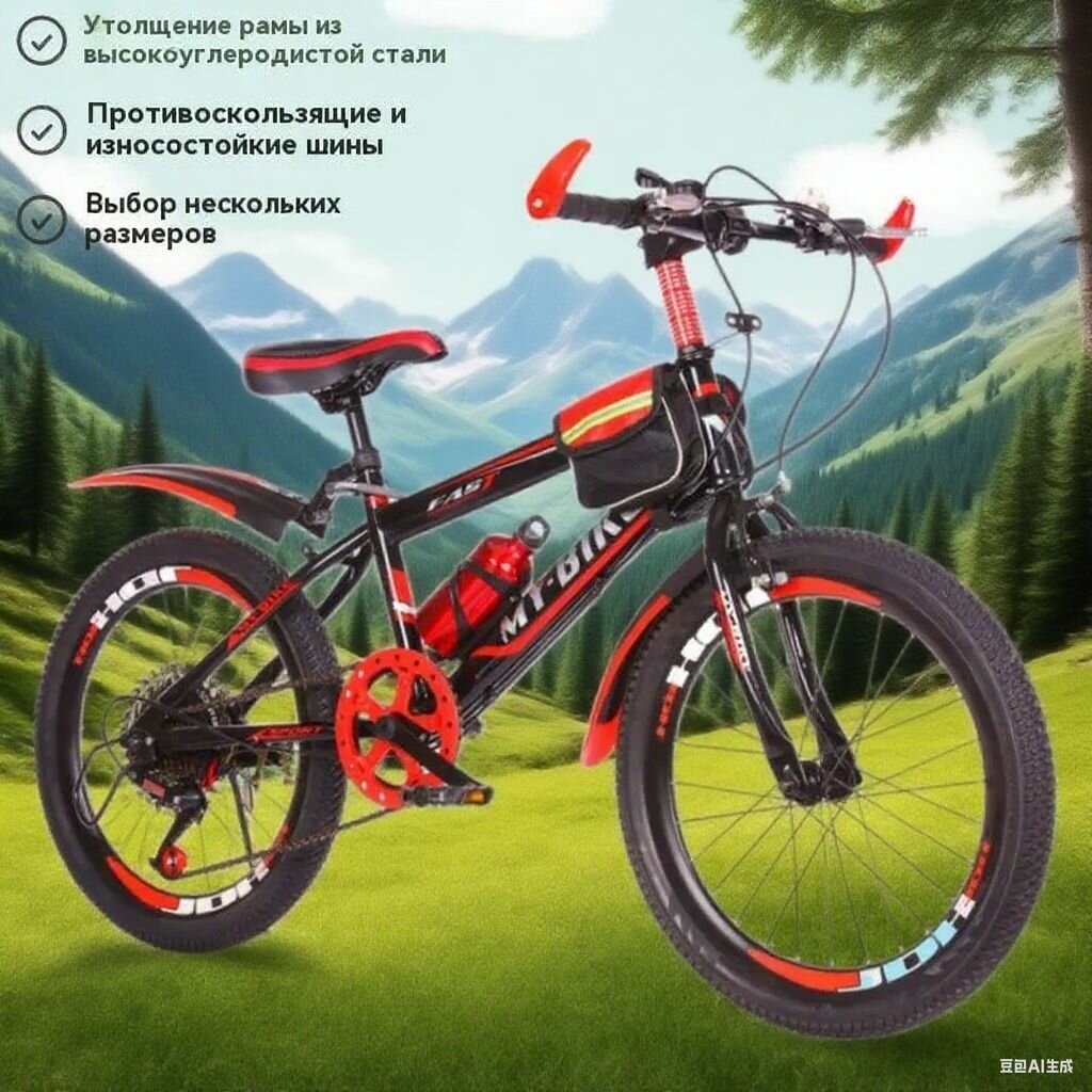 Мальчики и девочки, 6-17 лет, горный велосипед с регулируемой скоростью 18-24 дюйма
