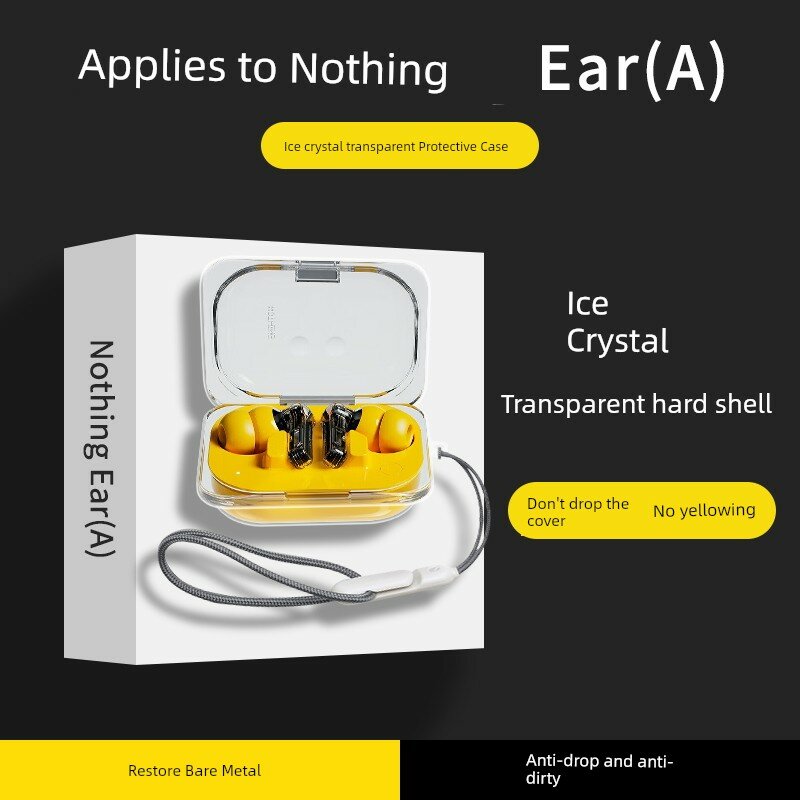 Чехол для Nothing Ear (a) прозрачный, защитный, полностью закрывающий, противоударный, для Bluetooth-наушников Nothing