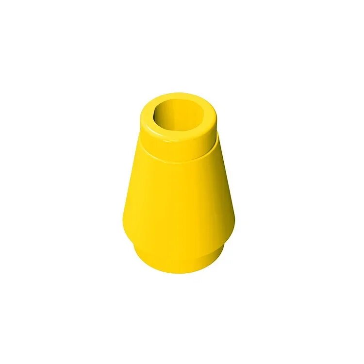 Желтый строительный блок Gobricks 1x1, Цвет: 030