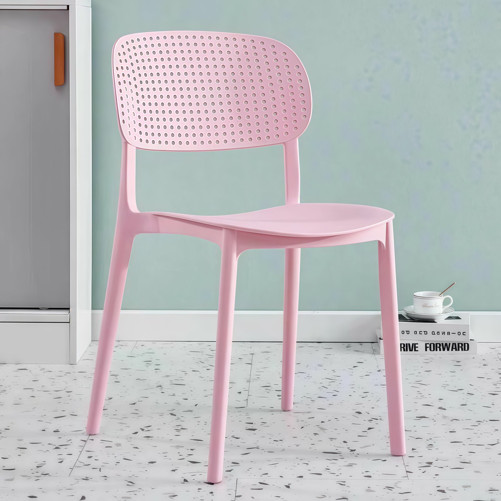 Стул Nova Home Textile, розовый, эргономичный, с подлокотниками, для офиса