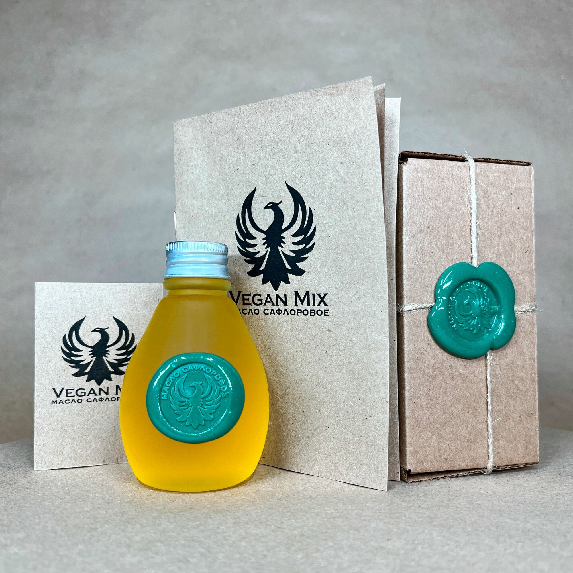 Масло сафлоровое косметическое и пищевое первого холодного отжима Vegan Mix 30 мл